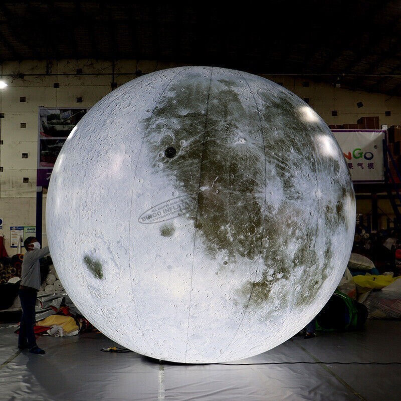 Inflatable Moon With LED Lights / Hanging Inflatable LED Moon Planet ...