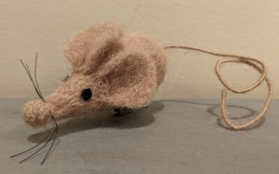 Felted Wool Clip on Mouse with Curly Tail Christmas Tree Ornament ...