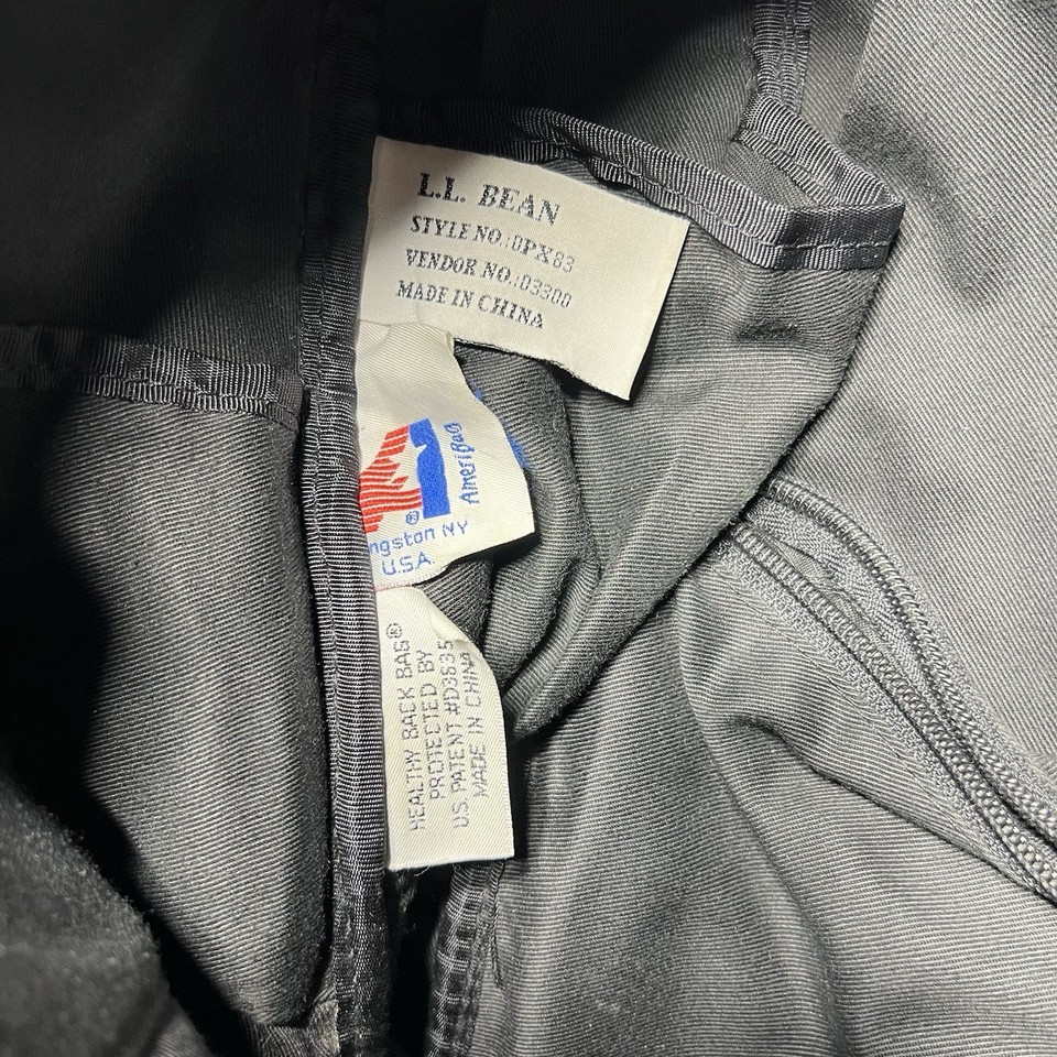 LL Bean Black Leather Healthy Back Ameribag Sling Backpack Crossbody ...