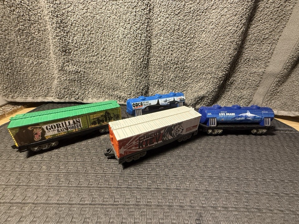 4 Jakks Pacific Power Trains Animal Freight Cars Lot No Box | eBay