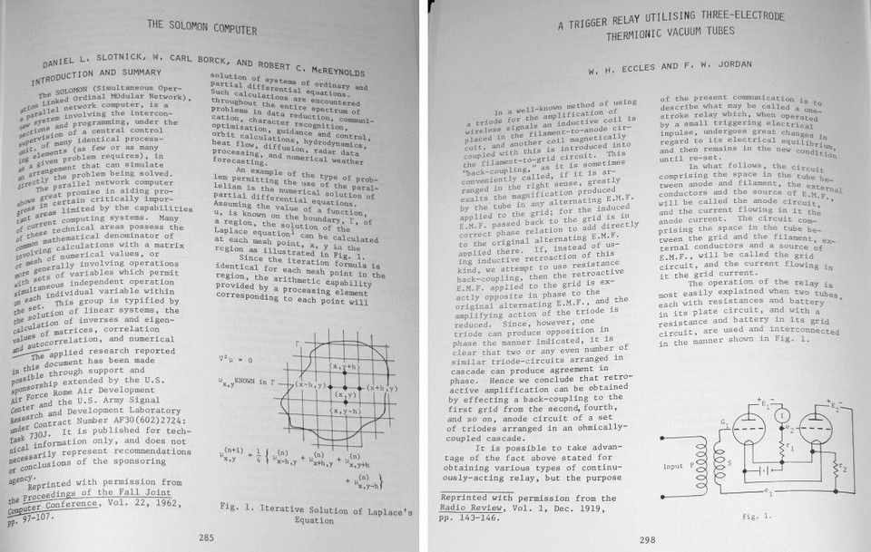 1950s/1960s Computer Papers UNIVAC von Neumann IBM 360 Shannon CDC 6600 ...