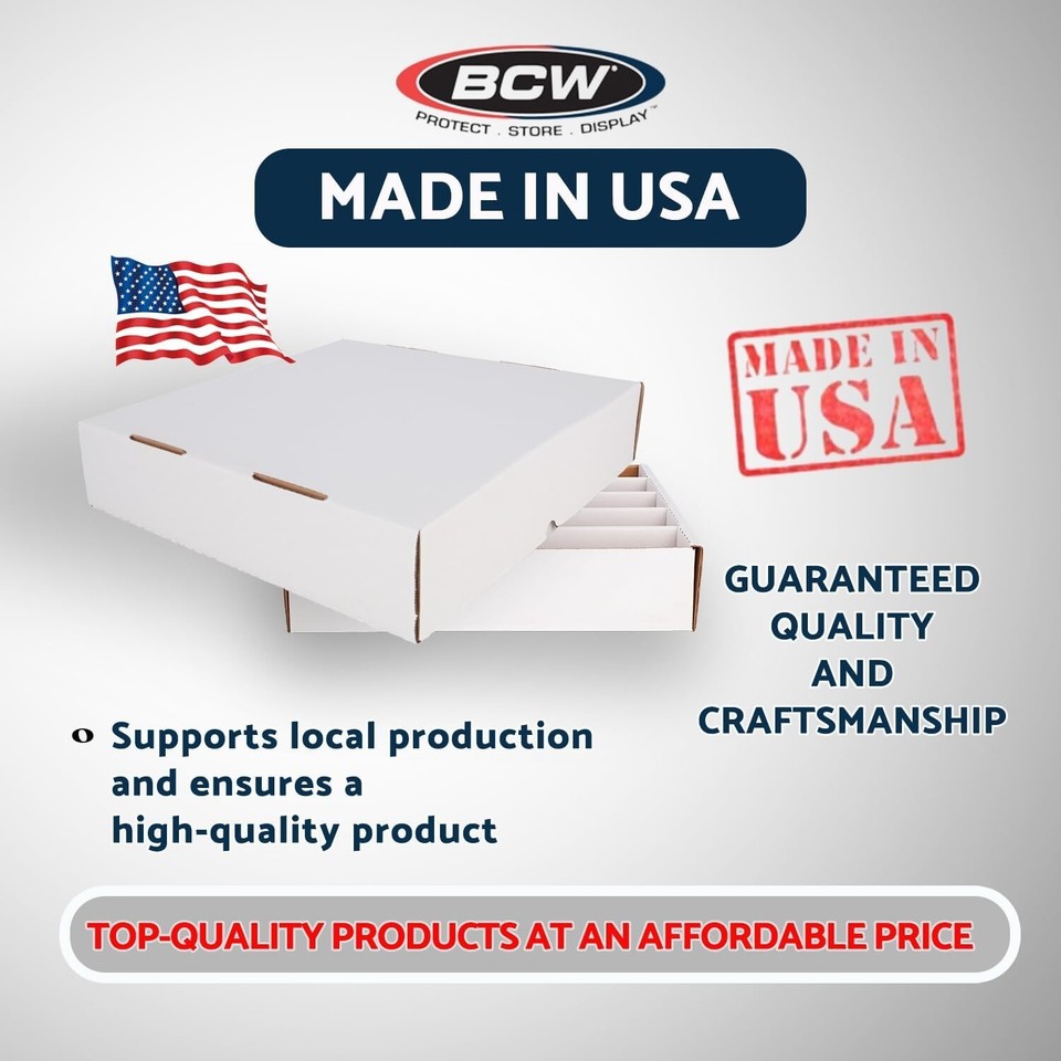 BCW 5000 Count Card Box Baseball Trading Card Storage Box Full Lid ...