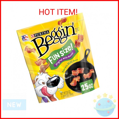 Purina Beggin' With Real Meat Dog Treats, Fun Size Original With Bacon ...