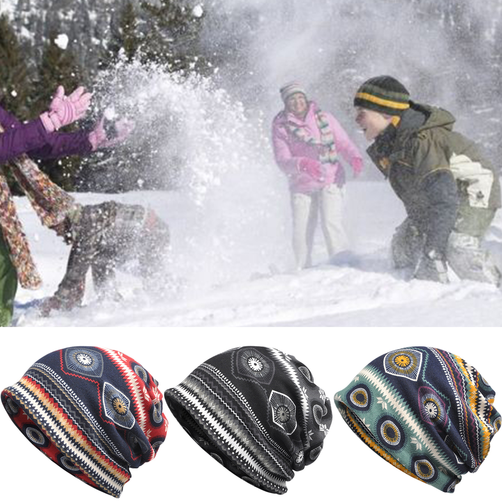 Knitted Hat Soft Multi-purpose Slouchy Ponytail Beanie Hat Cloth | eBay