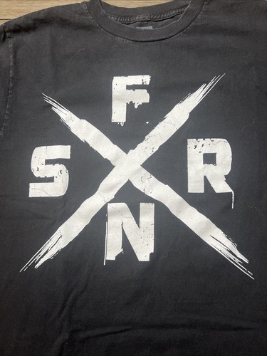 Seth Rollins SFNR WWE T-Shirt Black Mens Double Sided Official ...