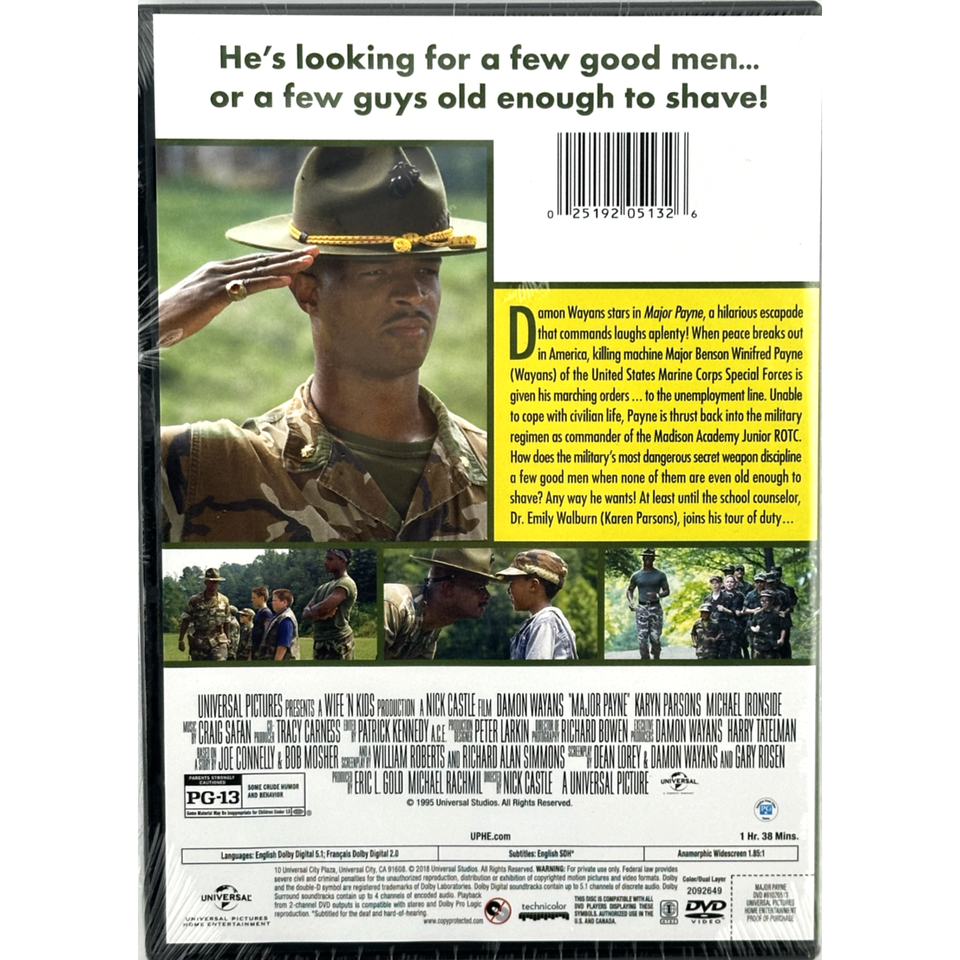 MAJOR PAYNE (1995) DVD Wayans Ironside Bigelow - SEALED | eBay