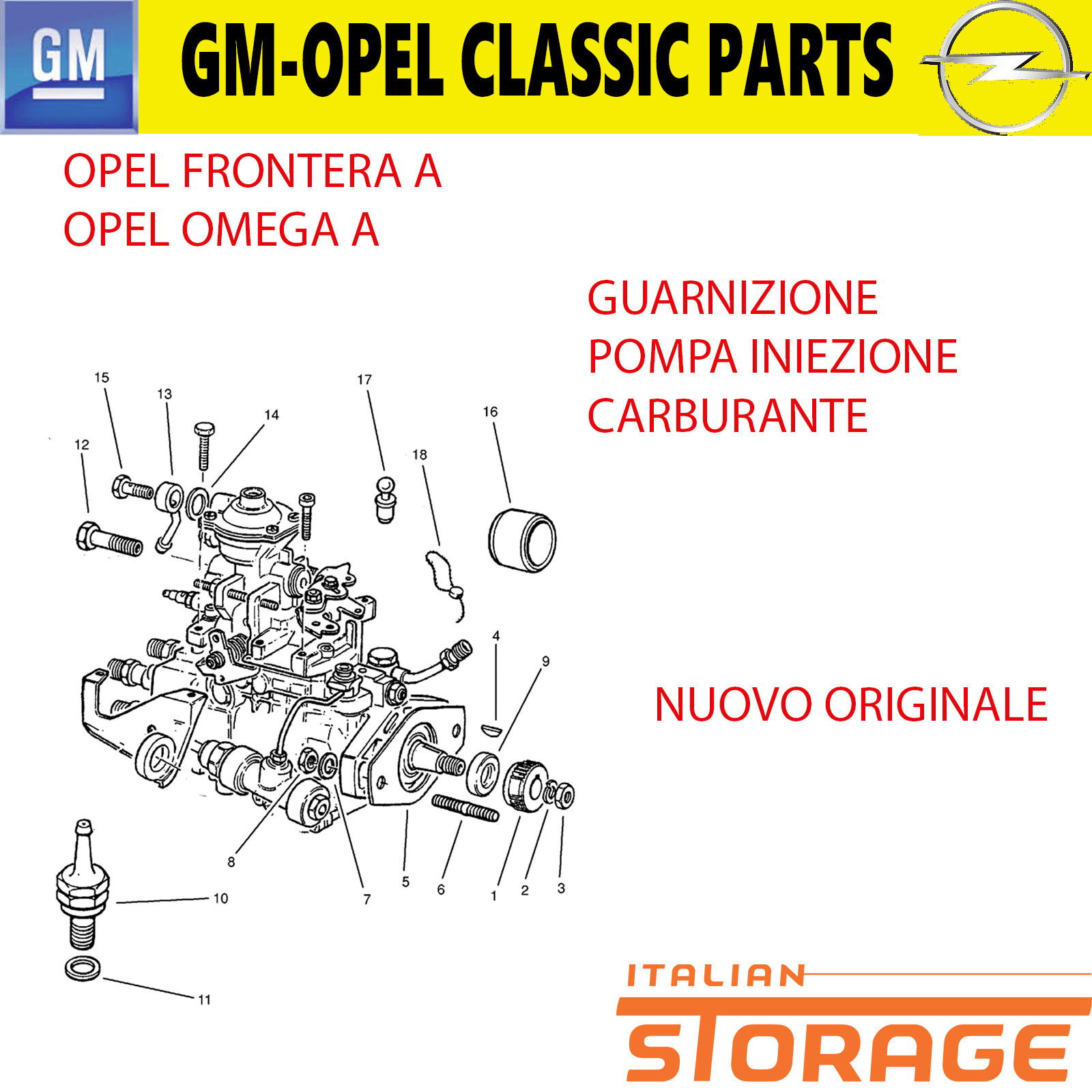 OPEL Frontera A Omega A Gasket Pump Injection Original 819400 3448863 ...