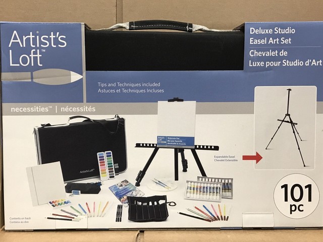 Artist's Loft Artist Kit Complete Easel and Portfolio 101pc Art Set for ...