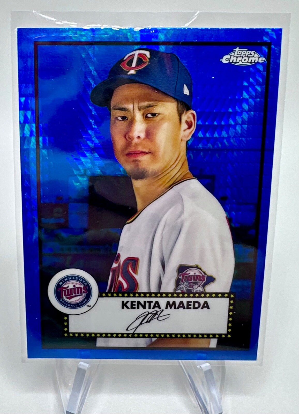 2021 Topps Chrome Platinum Kenta Maeda Hyper Blue Refractor TWINS | eBay