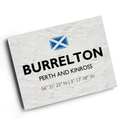 A4 PRINT - Burrelton, Perth and Kinross, Scotland - Lat/Long NO2037 ...