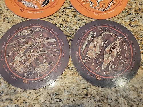 6 Placemats Australia Yijan Collectible Aboriginal Art Knowledge Of The ...