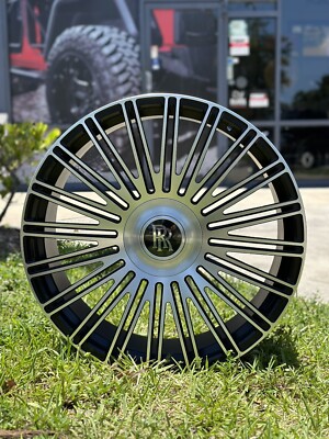 24" MADISON FROST 007 BLACK MACHINED FINISH 5X120 WHEELS AND TIRES ...