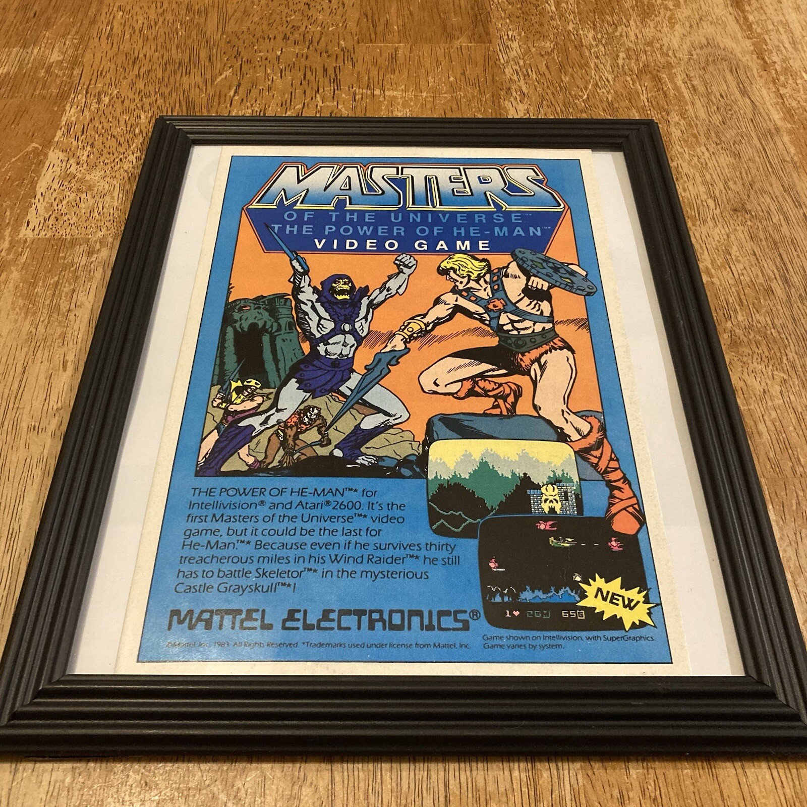 Vintage HE-MAN Video Game COMIC Print AD MASTERS UNIVERSE Intellivision ...
