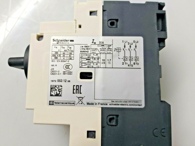 Schneider Electric Gv2l32 Magnetic Circuit Breaker 32a TeSys 037613 for ...