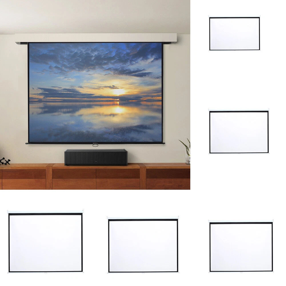 Ceiling Mounted Pull Down Projector Screen | Shelly Lighting