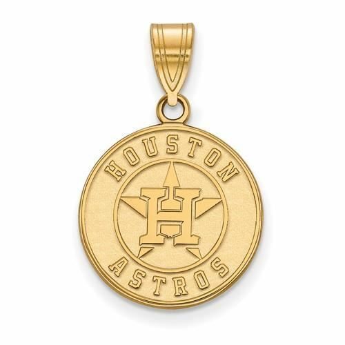 SS Gold-plated MLB Houston Astros Circle Medium Pendant | eBay