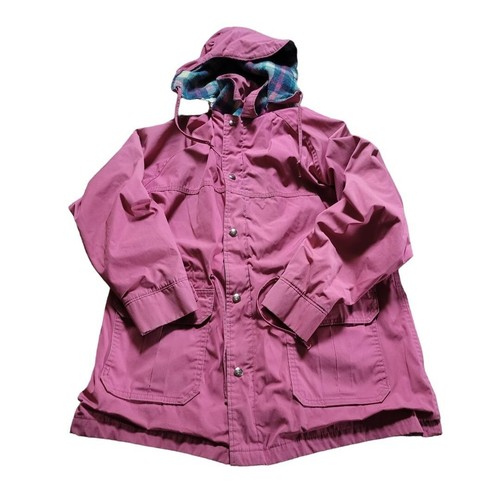 Woolrich Jacket Pink Detachable Hood Vtg Drawstring Waist Pockets ...