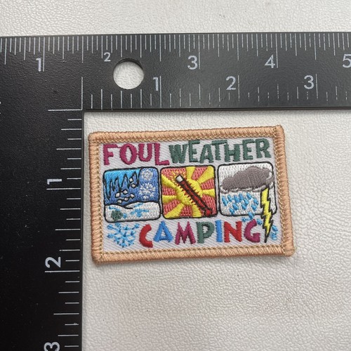 Summer Heat, Winter Snow, Lightning Storm FOUL WEATHER CAMPING Patch 11WM | eBay