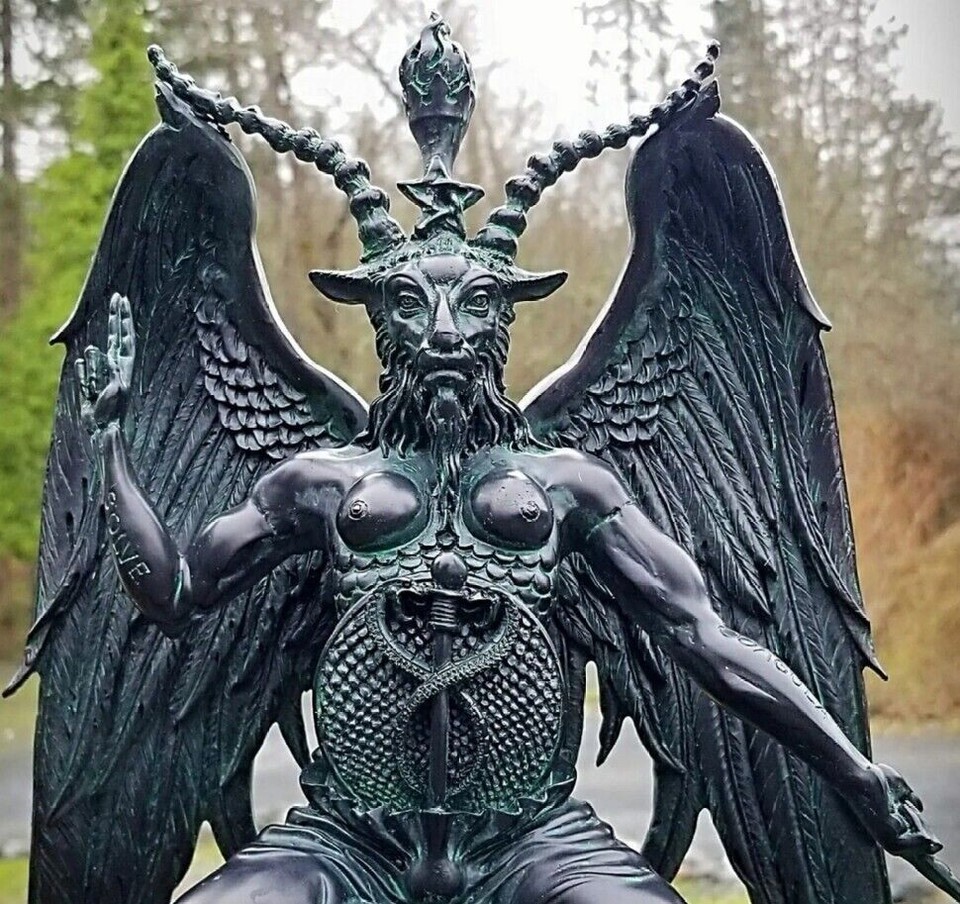 15"H Baphomet Sabbatic Goat Idol Occultic Statue Figurine Maxine Miller ...