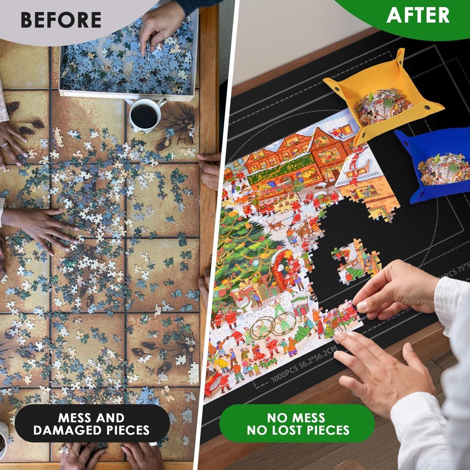 2000pcs Puzzle Mat Roll Up| Jigsaw Puzzle Mat Roll Up| Roll-Up Save Pad ...