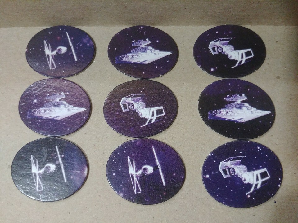 9 Empire Gray Ship Tokens Risk Star Wars Original Trilogy Edition Spare ...