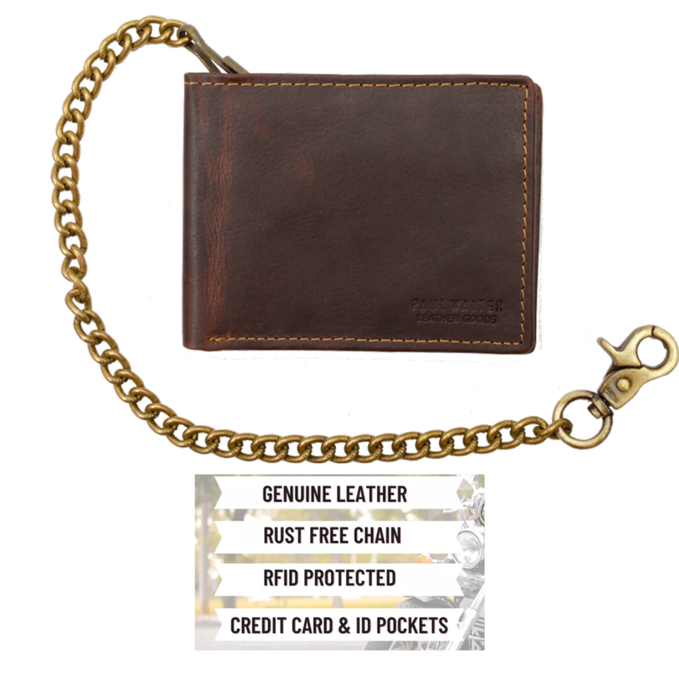 RFID Hunter Leather Wallet Bifold Trifold Checkbook Cover – Christmas ...