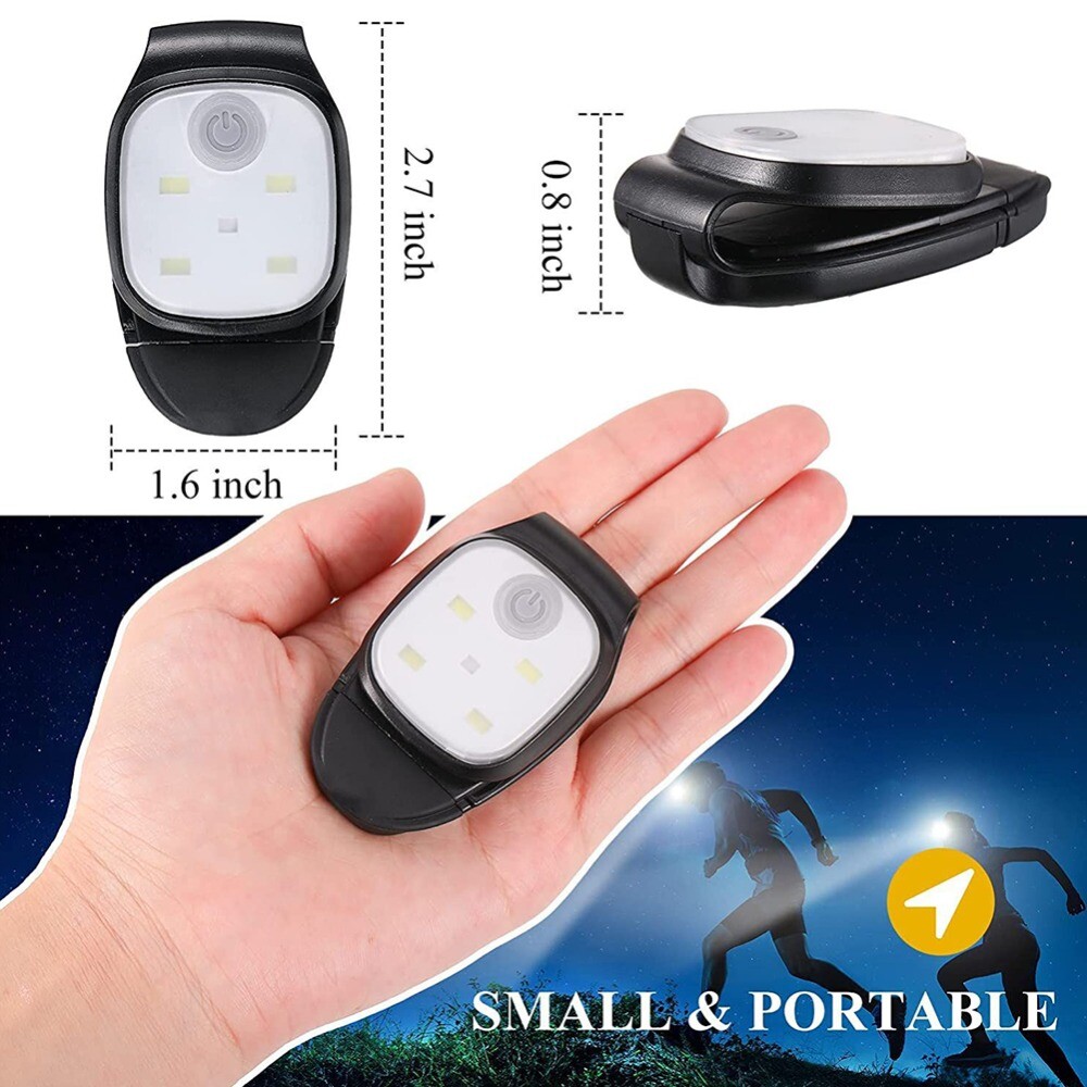 Safety Warning Clip lamp LED Clip Flashlight 4 Lighting Modes Cap lamp ...