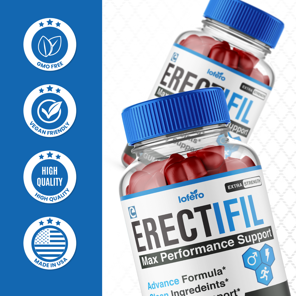 (2 Pack) Erectifil Male Gummies, Advanced Men Performance Support (120 ...