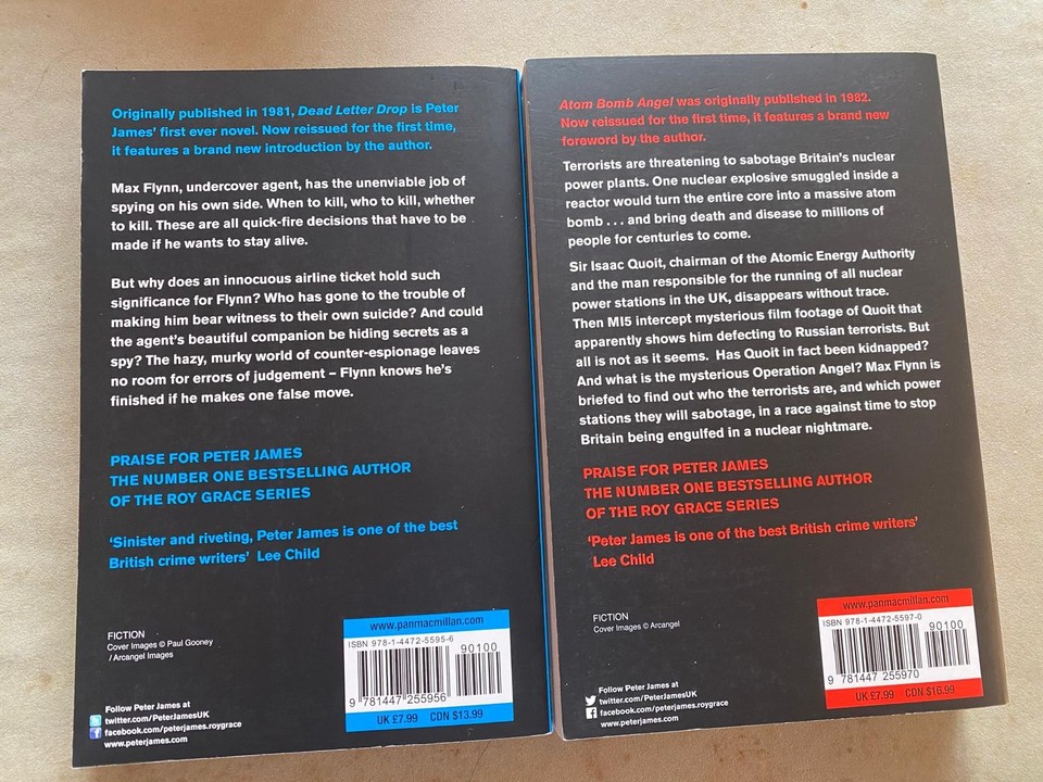 Peter James Book Bundle - Max Flynn Series - Dead Letter Drop & Atom ...