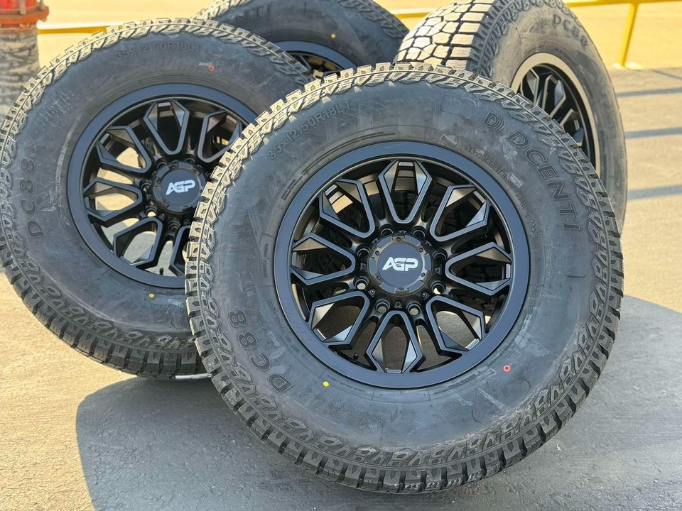 18" Wheels 18x9 8x180 Rims Tires Dodge RAM 2500 3500 Chevy Silverado ...