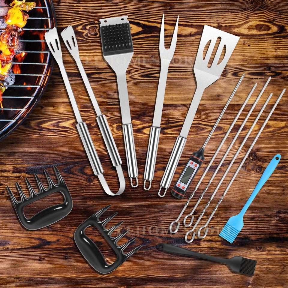 26X BBQ Tool Set Stainless Steel Barbecue Grilling Utensil Cooking ...