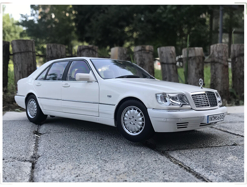 1:18 Mercedes-Benz S600 W140 1990 Tiger head Simulation Alloy Static ...