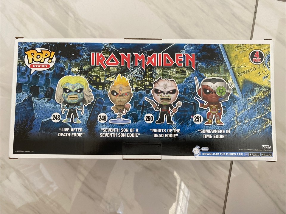 Funko Pop Iron Maiden 4 Pack Glow In The Dark Exclusive Mike Becker COF ...