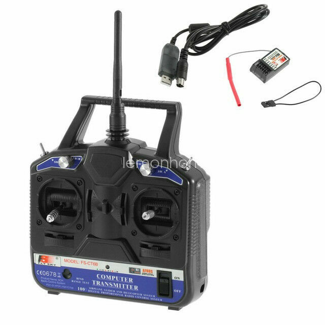 FS 6 Channels Remote Radio Control Receiver Transmitter for RC ...