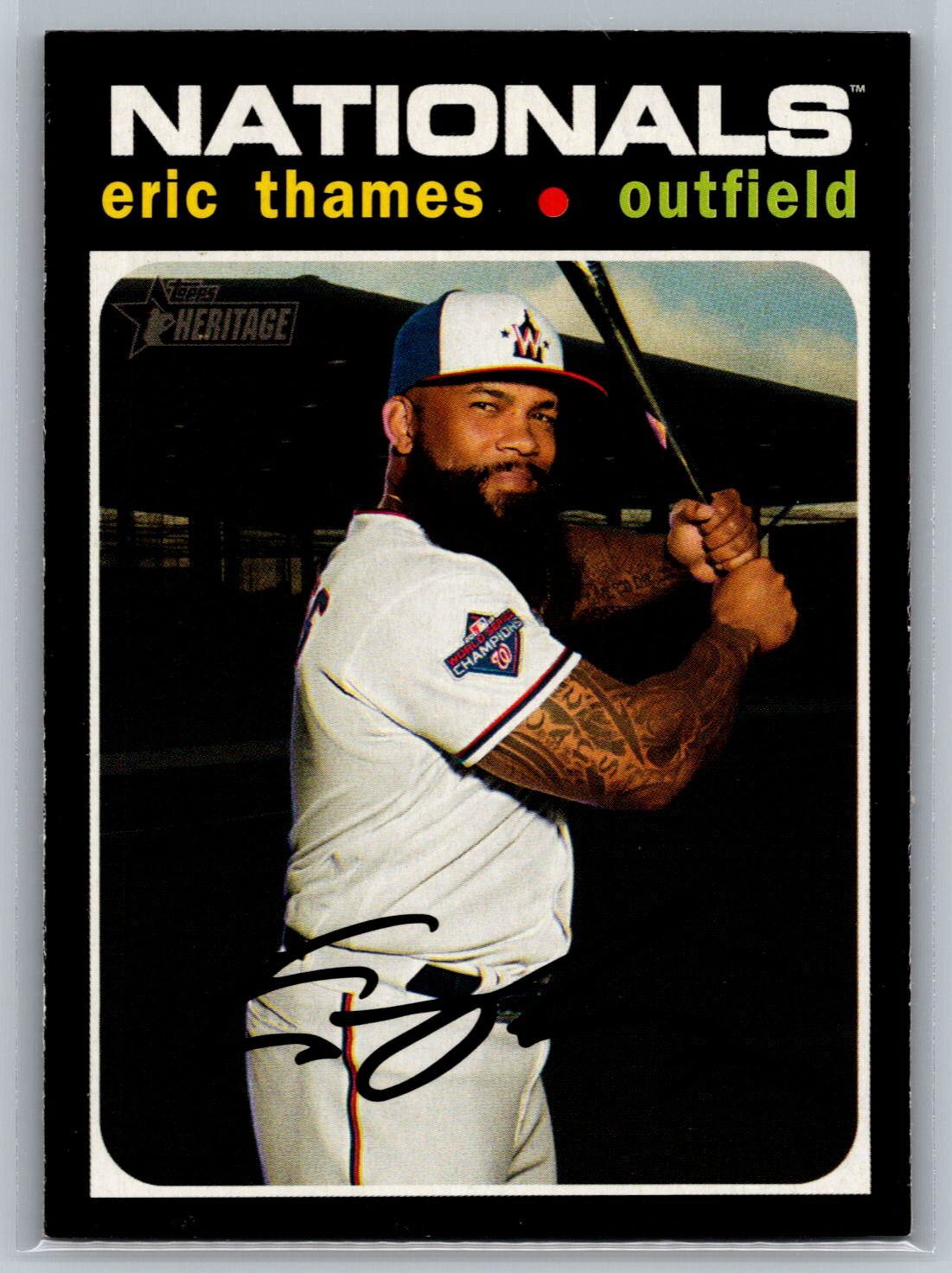 2020 Topps Heritage Baseball #577 Eric Thames Washington Nationals | eBay
