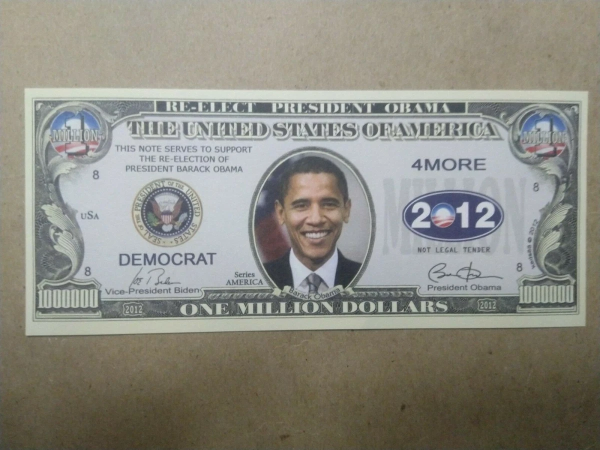 One Million Dollar Bill Obama