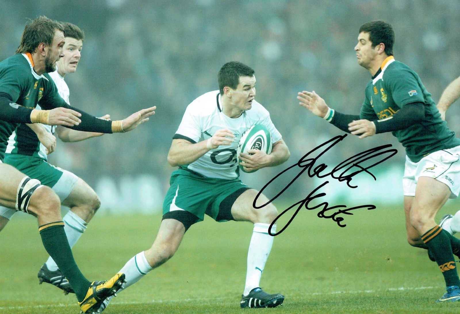 Jonathan Johnny Sexton Signed Autograph 12x8 Ireland Rugby Photo C ...