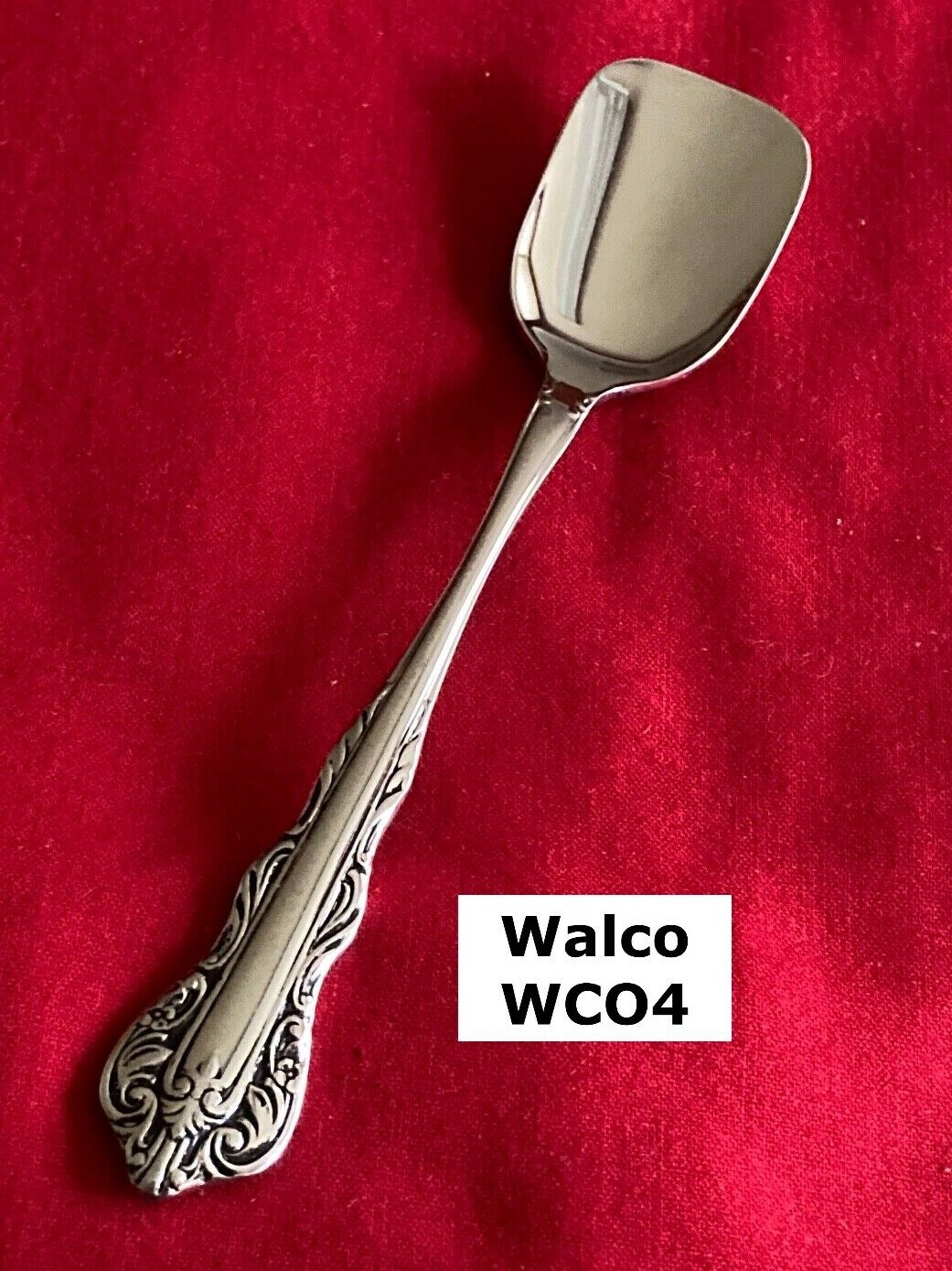 Walco WCO4 Scroll Floral Edge Ice Cream Spoon 5 1/2" Stainless Steel ...