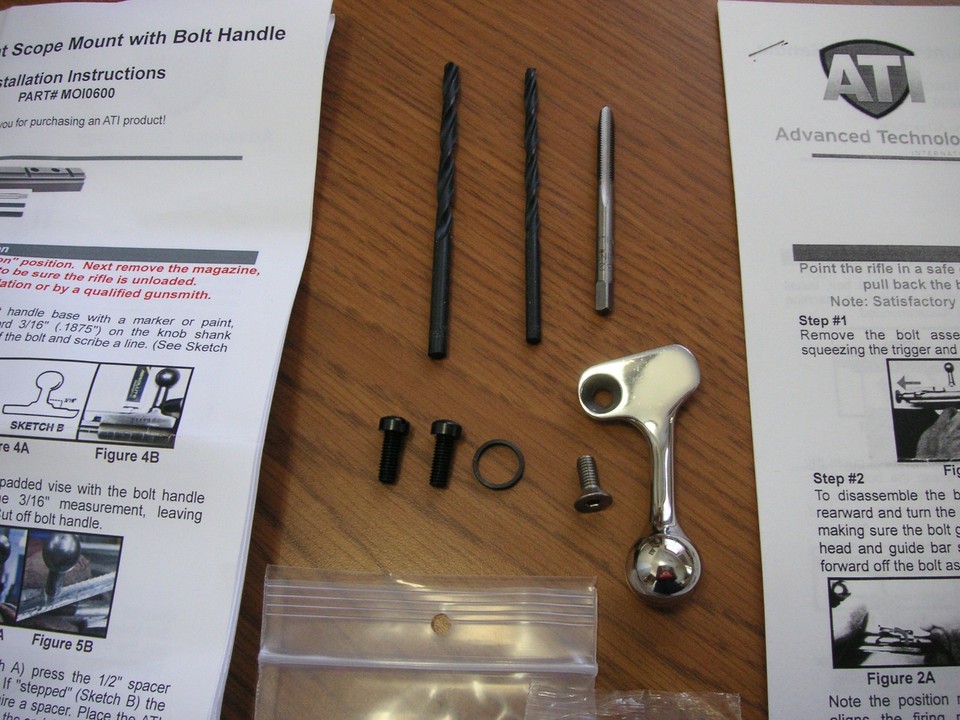 Assembly hardware with Bolt Handle for Double Rail Scope Mount for ...