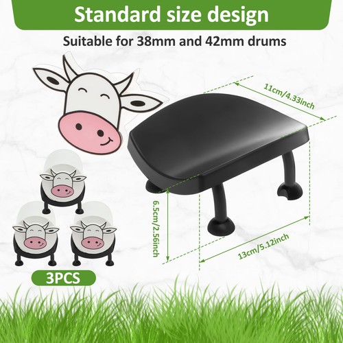 3Pcs ABS Plastic Funny Toilet Roll Desk Holder Cow Style Toilet Paper ...