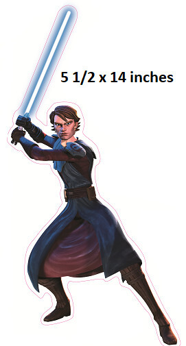 Anakin Skywalker Lightsaber Decal Jedi Wall Sticker Clone Wars Peel ...