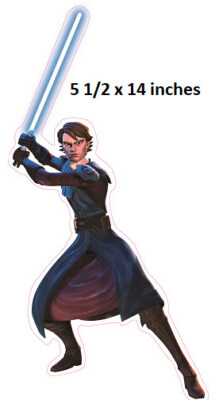 Anakin Skywalker Lightsaber Decal Jedi Wall Sticker Clone Wars Peel ...