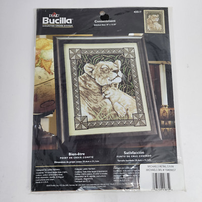 Bucilla Counted Cross Stitch Kit Contentment Lion and Cub | eBay Australia