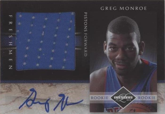 2010-11 Panini Limited - Freshman Jumbo Materials Greg Monroe #7 ...