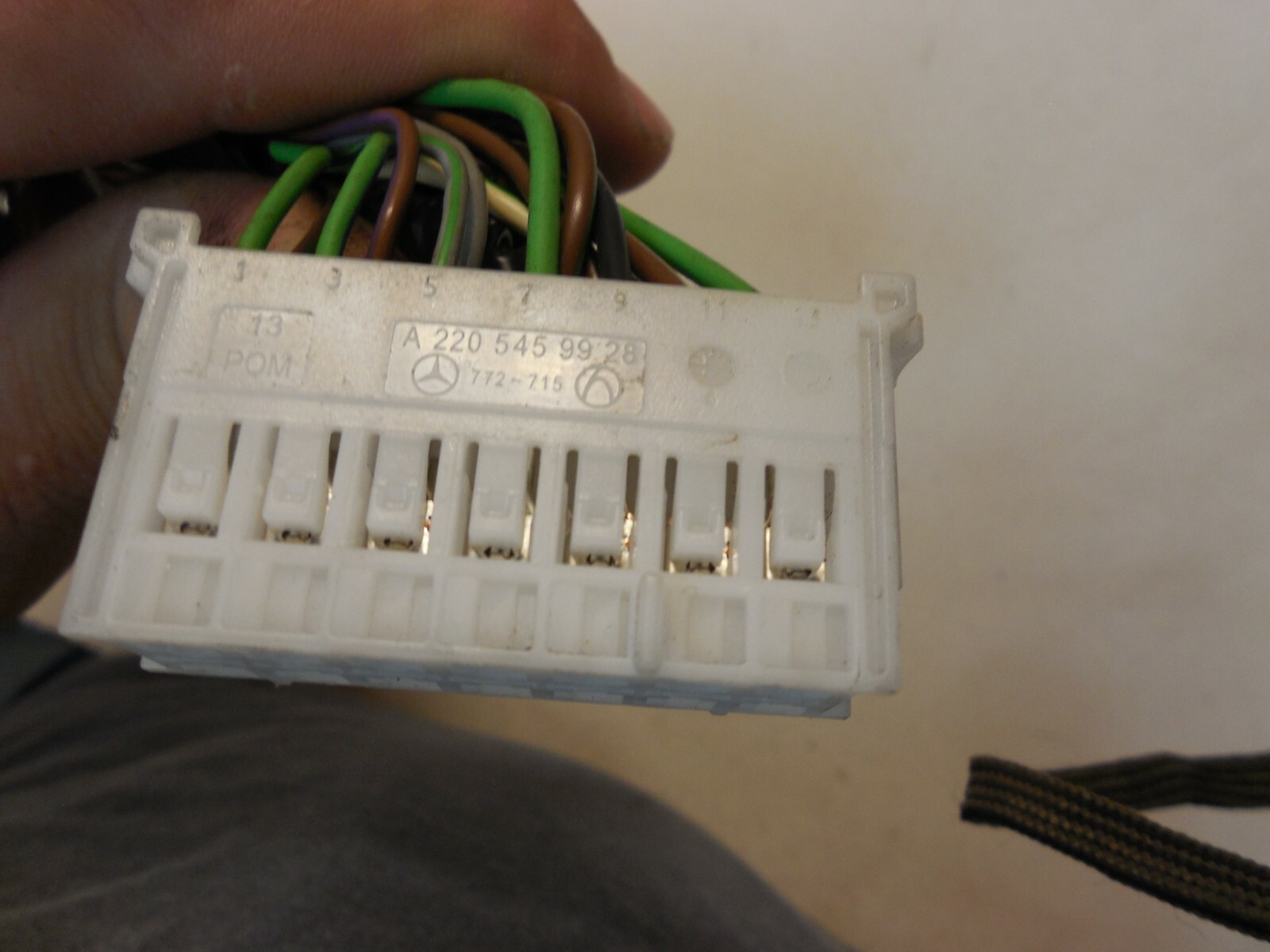 07-09 Mercedes W221 S550 13 Port 13 Wire White Plug Connector Pigtail ...