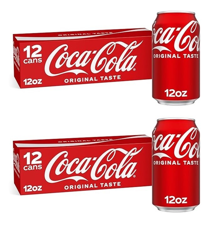 Coca-Cola Fridge Pack Cans, 12 fl oz, 12 Pack, 2 Sets ( Select Flavor ...