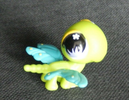 figurine LPS PETSHOP 598 libellule verte jaune et bleu green dragonfly ...