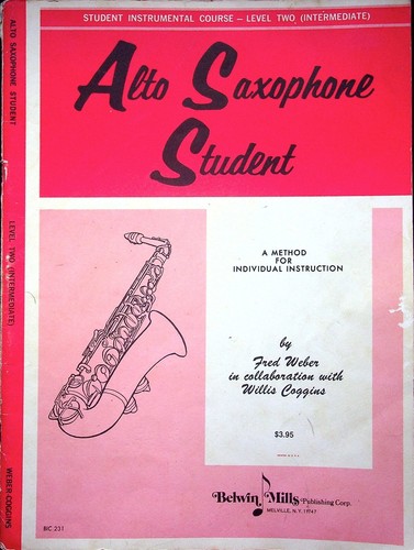 VINTAGE ALTO SAXOPHONE STUDENT BOOK FRED WEBER INTERMEDIATE SHEET MUSIC | eBay