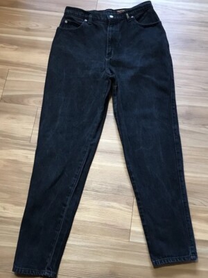 VINTAGE 80s Sasson Jeans Womens 13 / 14 size 30 x 29 Black High Rise ...