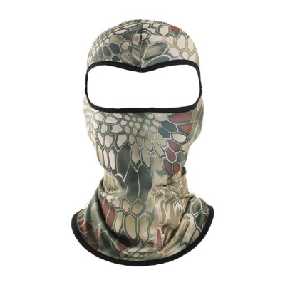 Jungle Green Snake Camo Camouflage Balaclava Face Mask Hood Biker Free ...